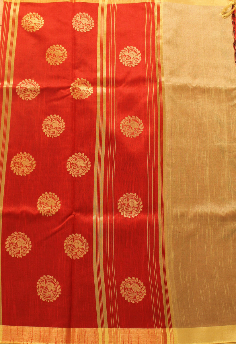 Handloom Semi raw silk - Sand color – Inya Boutique
